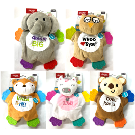 Playtex distributors Canada | plush toy with textured teether paws